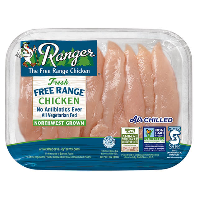 RANGER® Free Range Boneless Skinless Chicken Breast Tenders | Draper ...