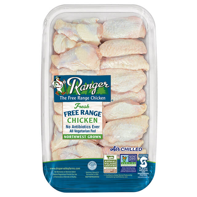 RANGER® Free Range Chicken Party Wings Value Pack | Draper Valley Farms