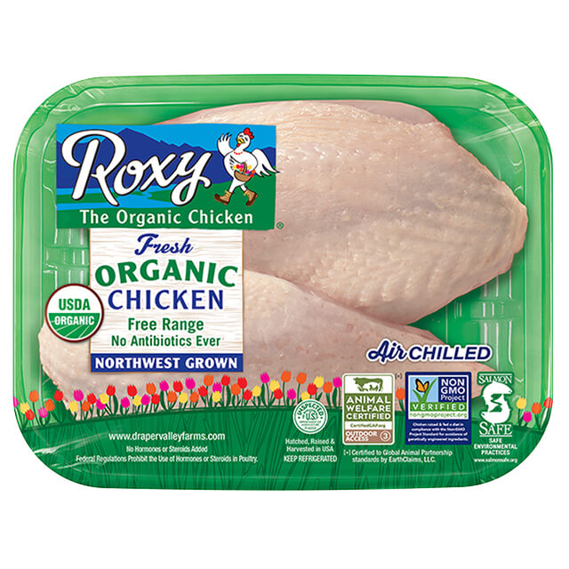 ROXY® Organic Bone in Split Chicken Breasts | Draper Valley Farms